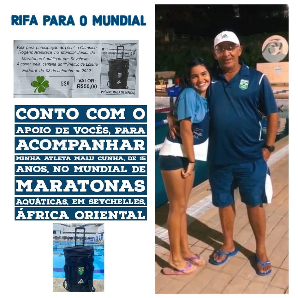 Rifa para levar Coach Arapiraca ao Mundial Júnior - Best Swimming
